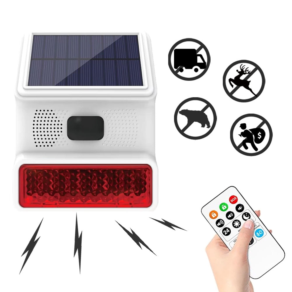 Solar Sound & Light Alarm Outdoor Weatherproof Waterproof Security ...