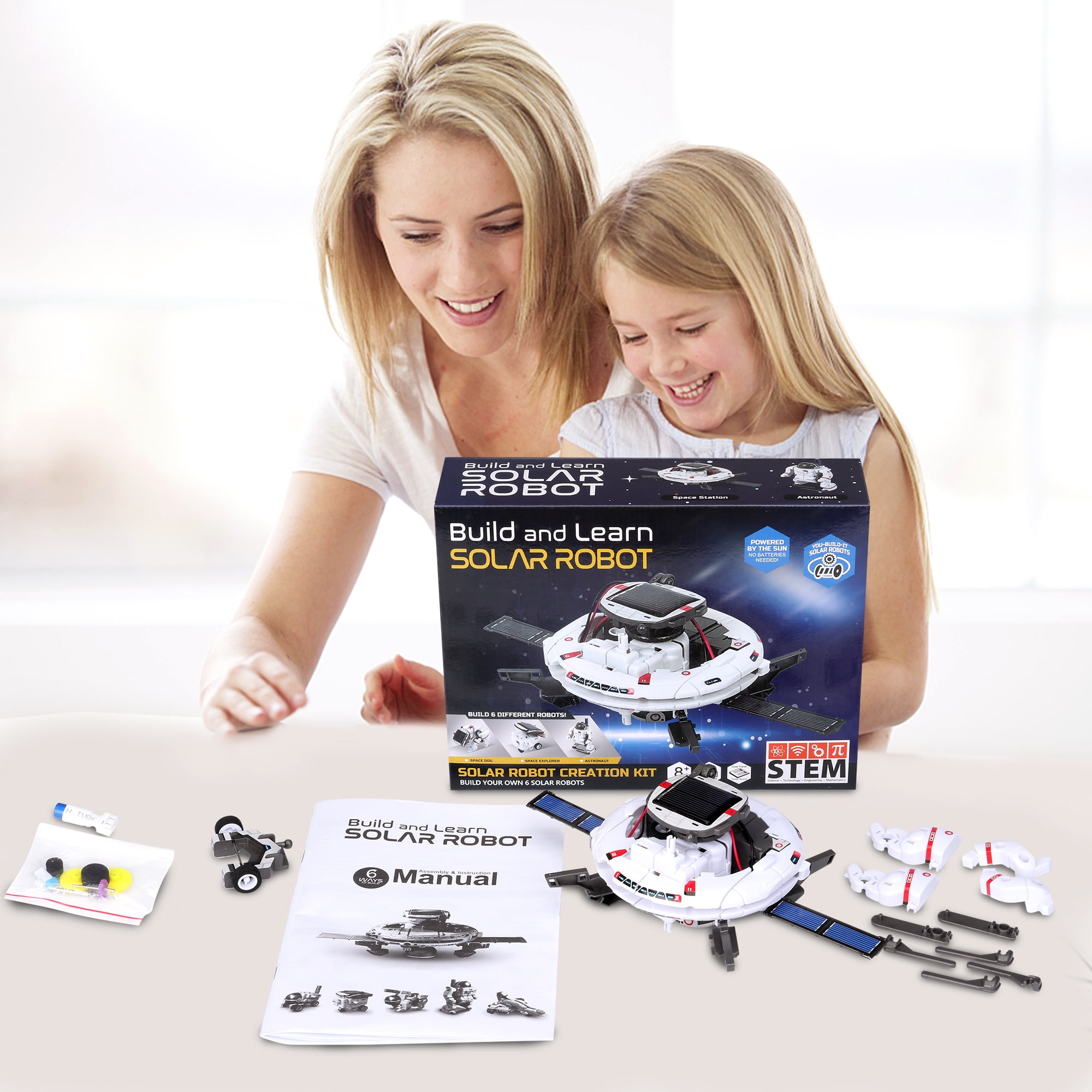 Solar Space Robot Toys, Science Experiment Building Kit, 6-in-1 DIY ...