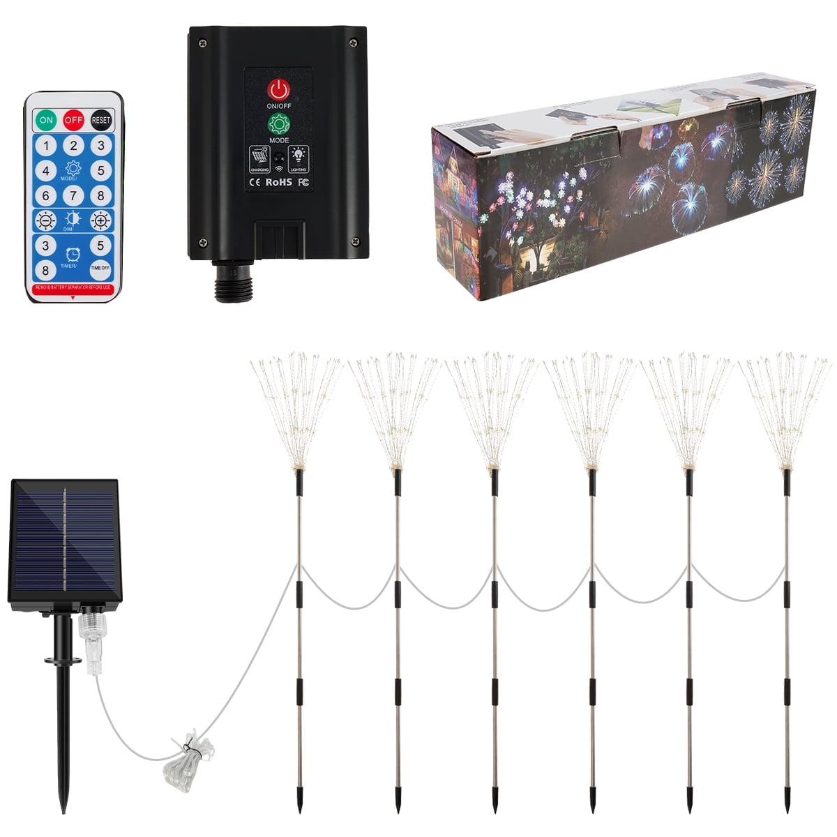 Solar Sparkler Lights 120LED Solar Decorative Light 30 Copper Wires ...