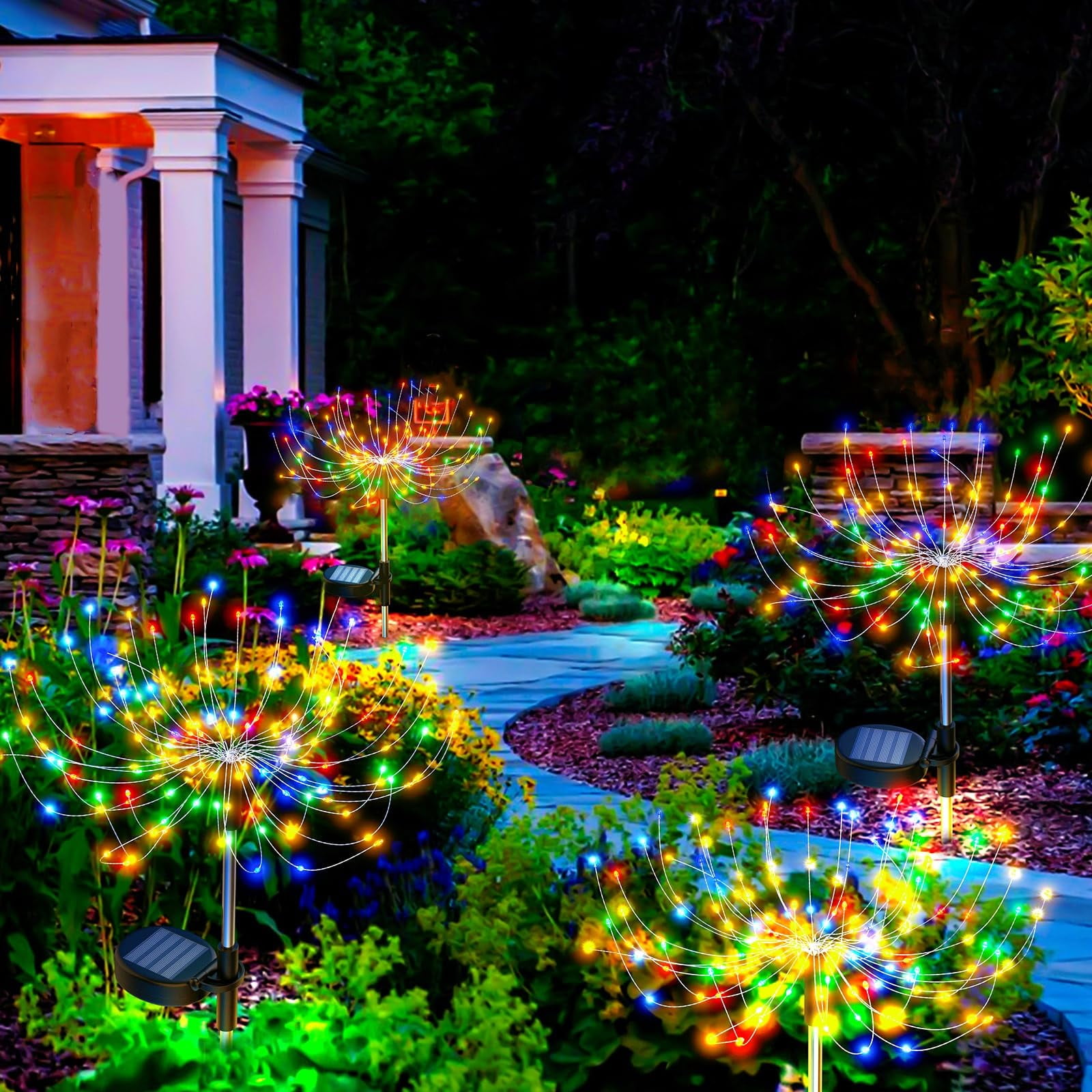 Solar Sparkles Landscape Light Garden Fairy Colorful Light Outside ...