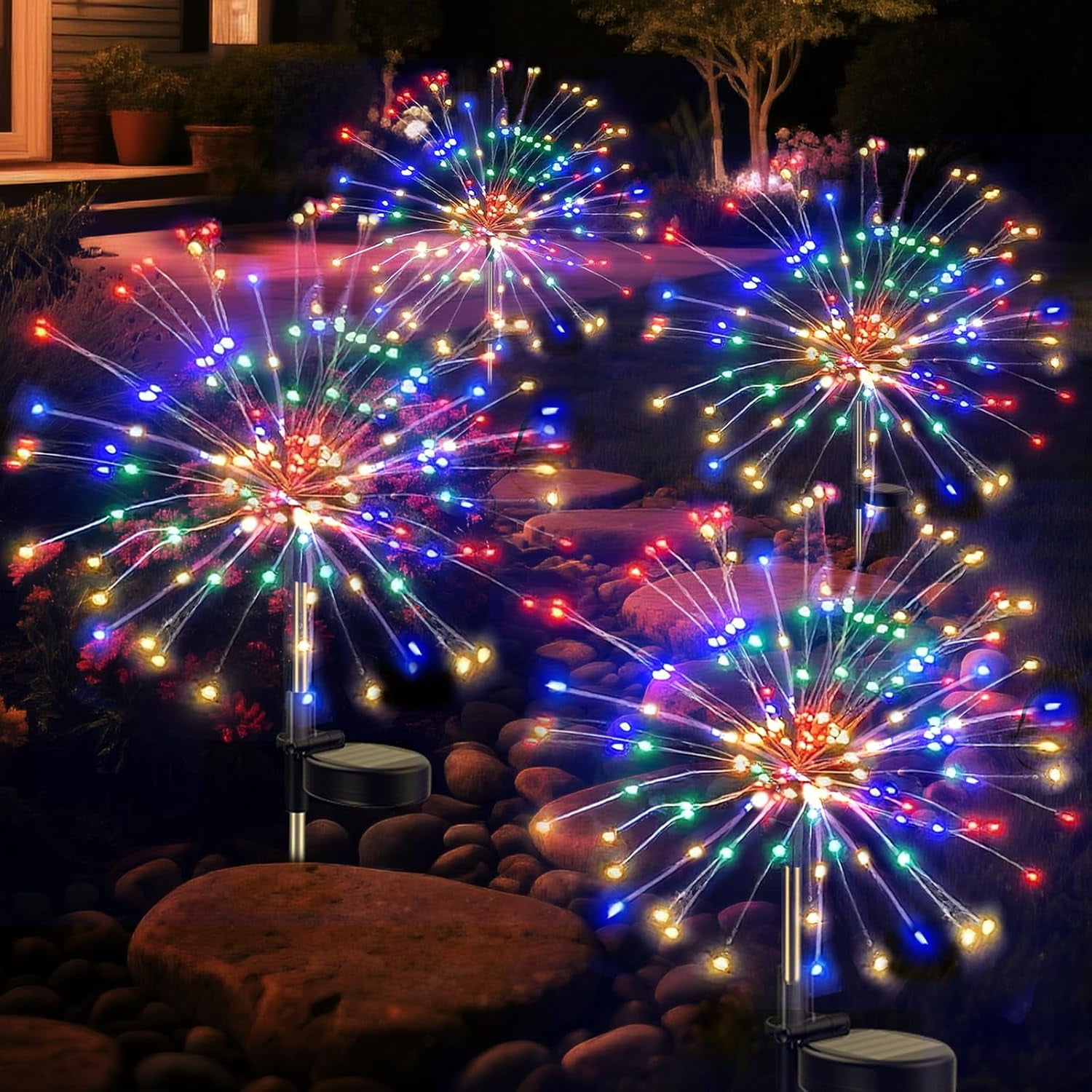 Solar Sparkles Landscape Light Garden Fairy Colorful Light Outside ...
