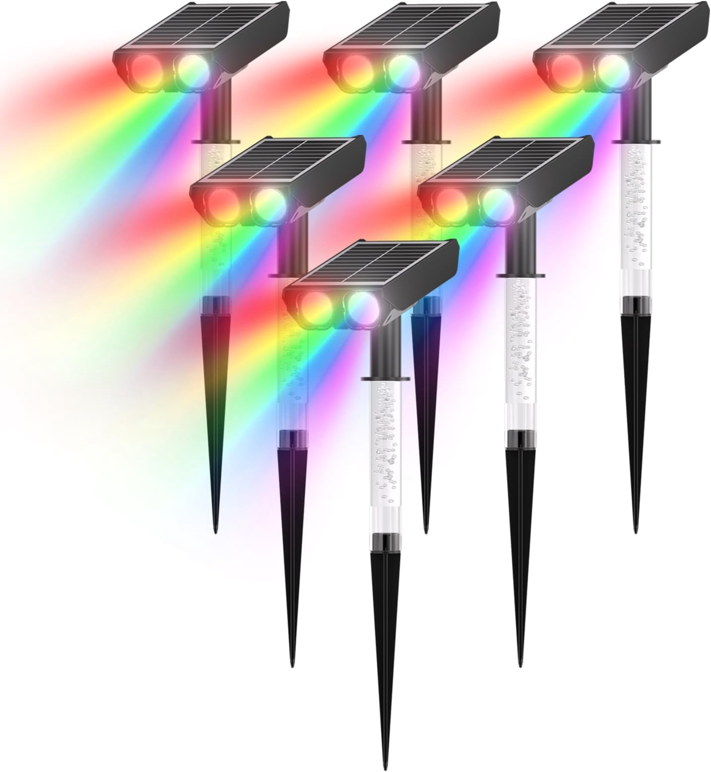 Solar Spot Lights : 2 IN 1 Solar Lights Outdoor with 8 Lighting Modes ...