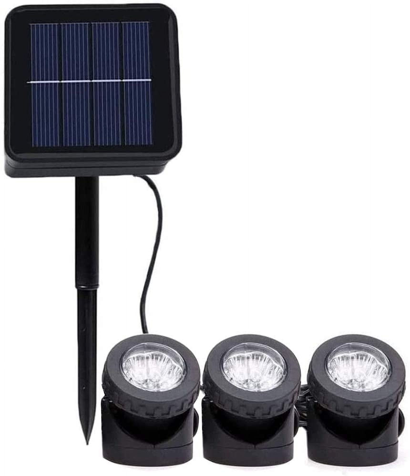 Solar Spot Lights Outdoor, 18 LED Waterproof Pond Light Solar Spotlight ...