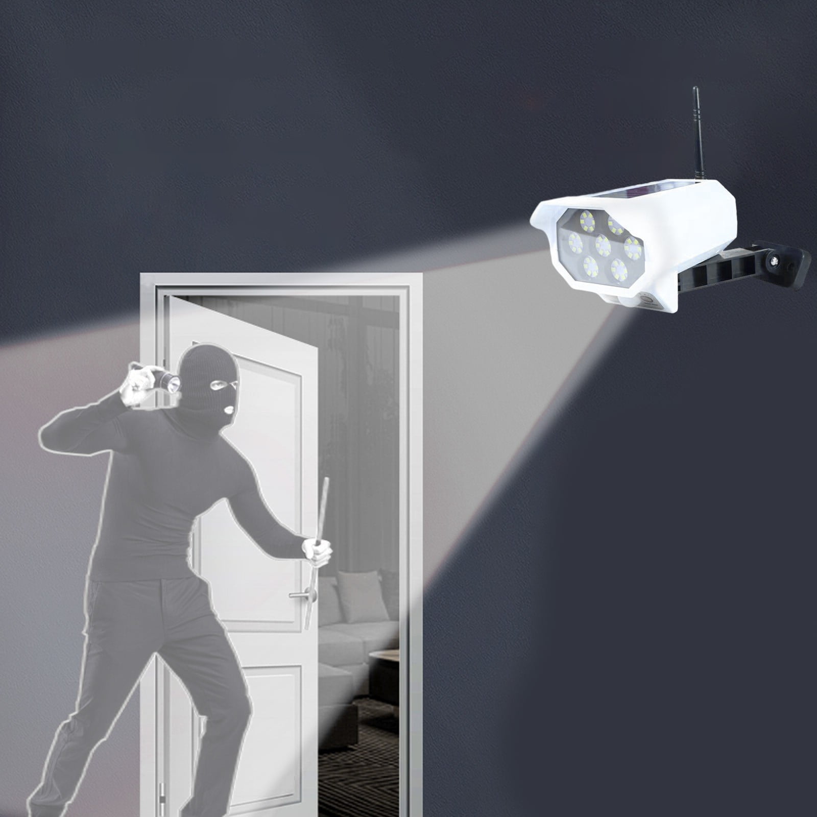 Solar Spot Lights Outdoor, 3 Modes Light Control + Induction Device ...