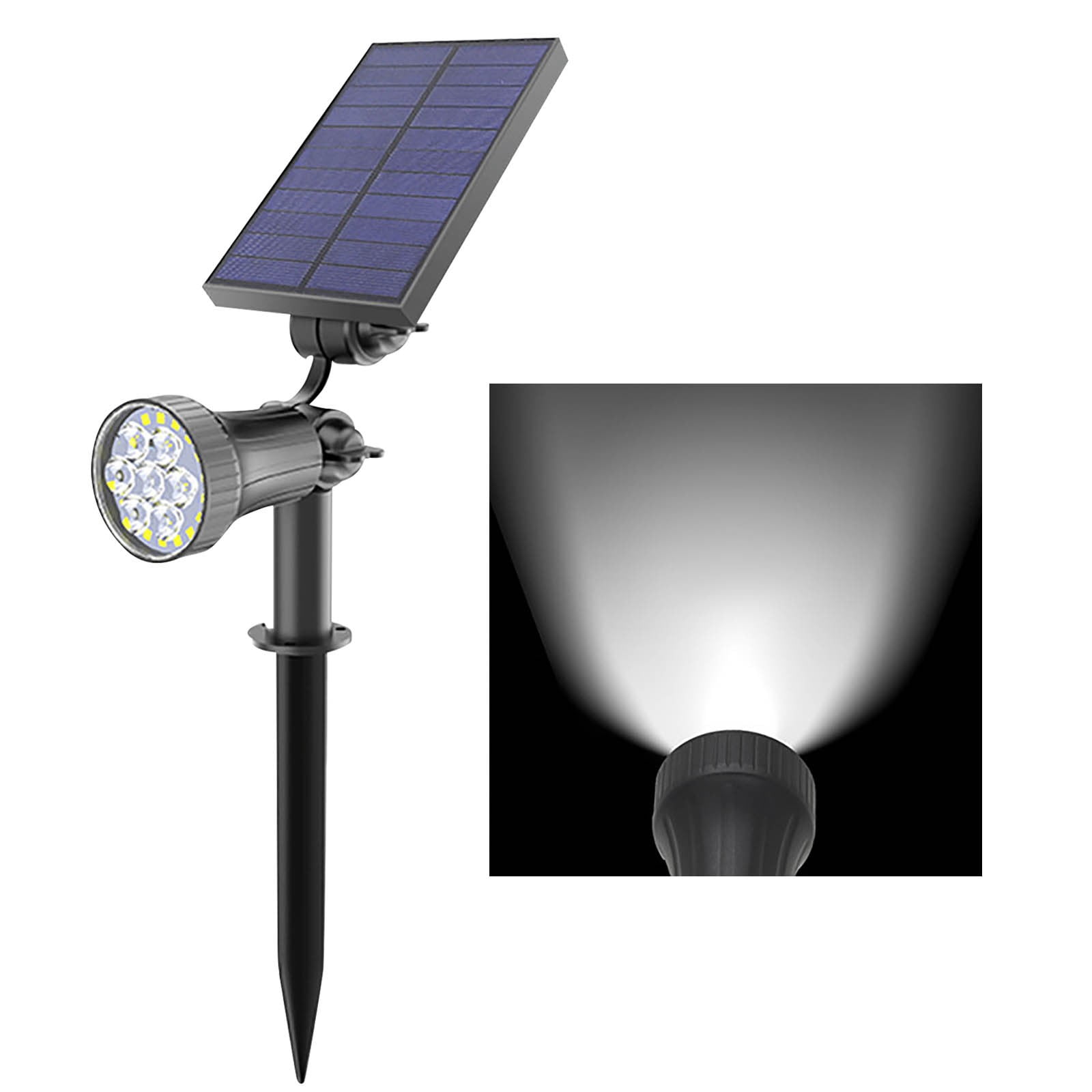 Solar Spot Lights Outdoor,30 LEDs Solar Flood Lights IPX65 Waterproof ...