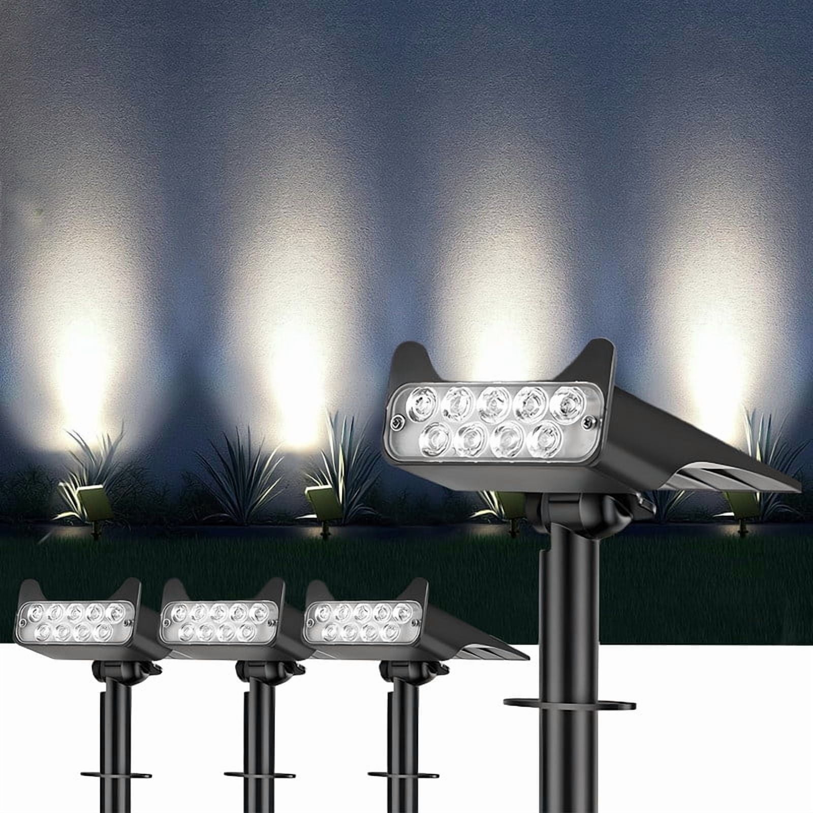 Solar Spot Lights Outdoor, 4 Pack Landscape Spotlights with 150 ...