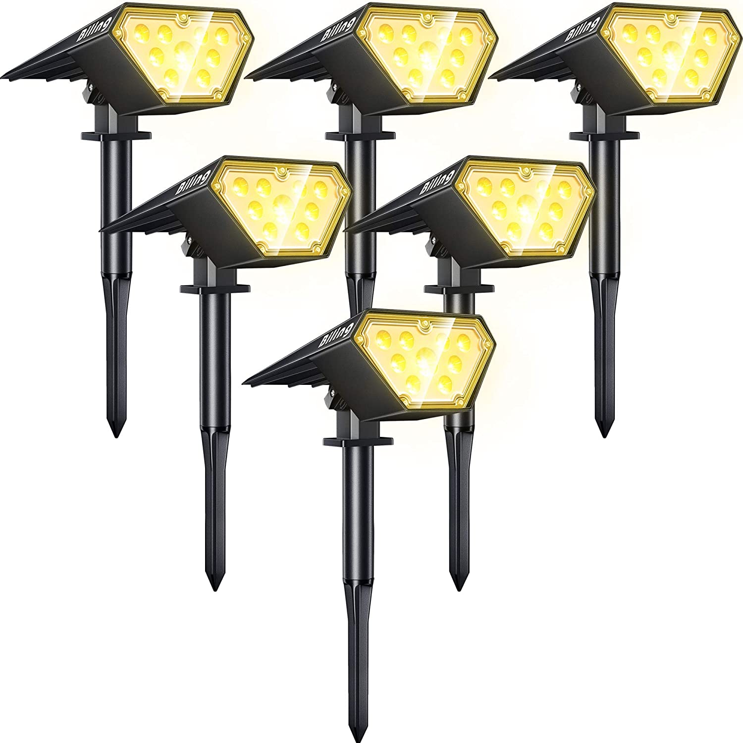 Solar Spot Lights Outdoor, Bright 700 Lumen Solar Outdoor Lights IP67 ...