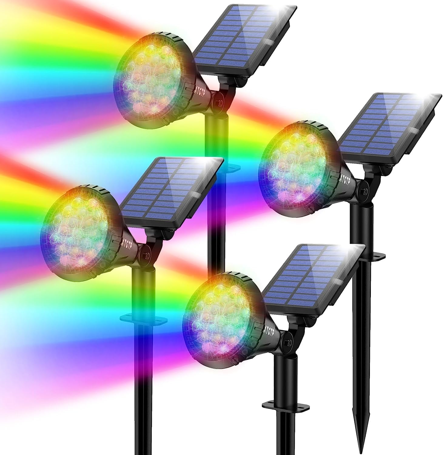 Solar Spot Lights Outdoor Color Changing, 180°Adjustable Flag Pole ...