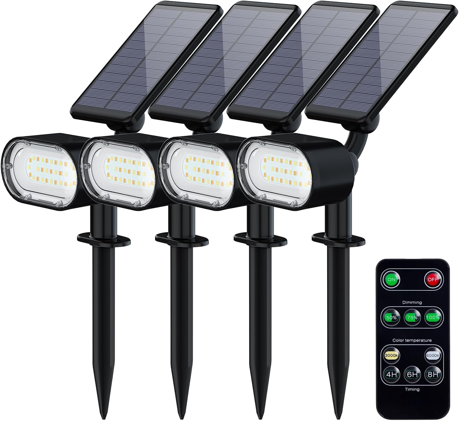 Solar Spot Lights Outdoor Remote Control,31 LEDs Solar Lights Outdoor ...