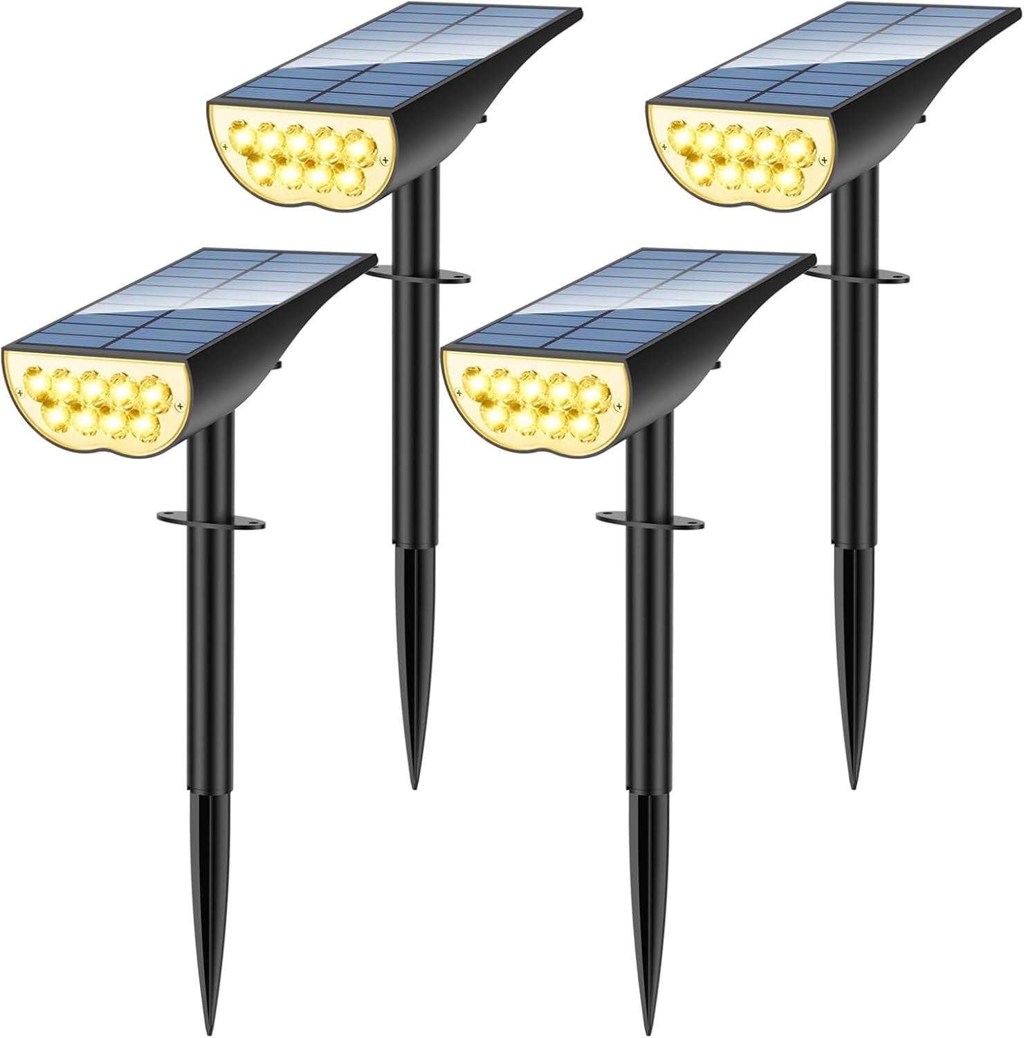 Solar Spot Lights Outdoor, Solar Lights Outdoor Waterproof IP65, 3 ...