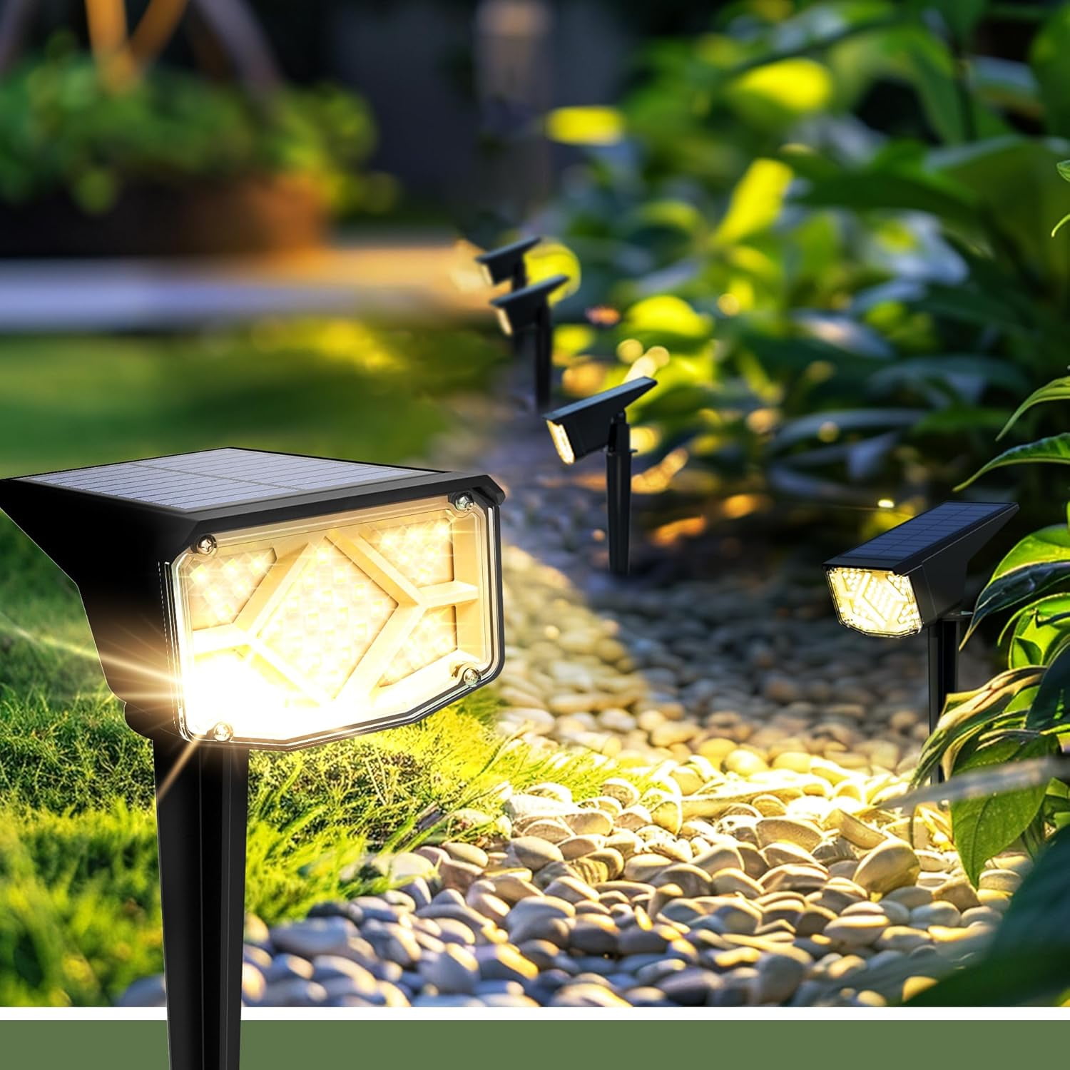 Solar Spot Lights Outdoor, Solar Lights Outdoor Waterproof IP65 ...