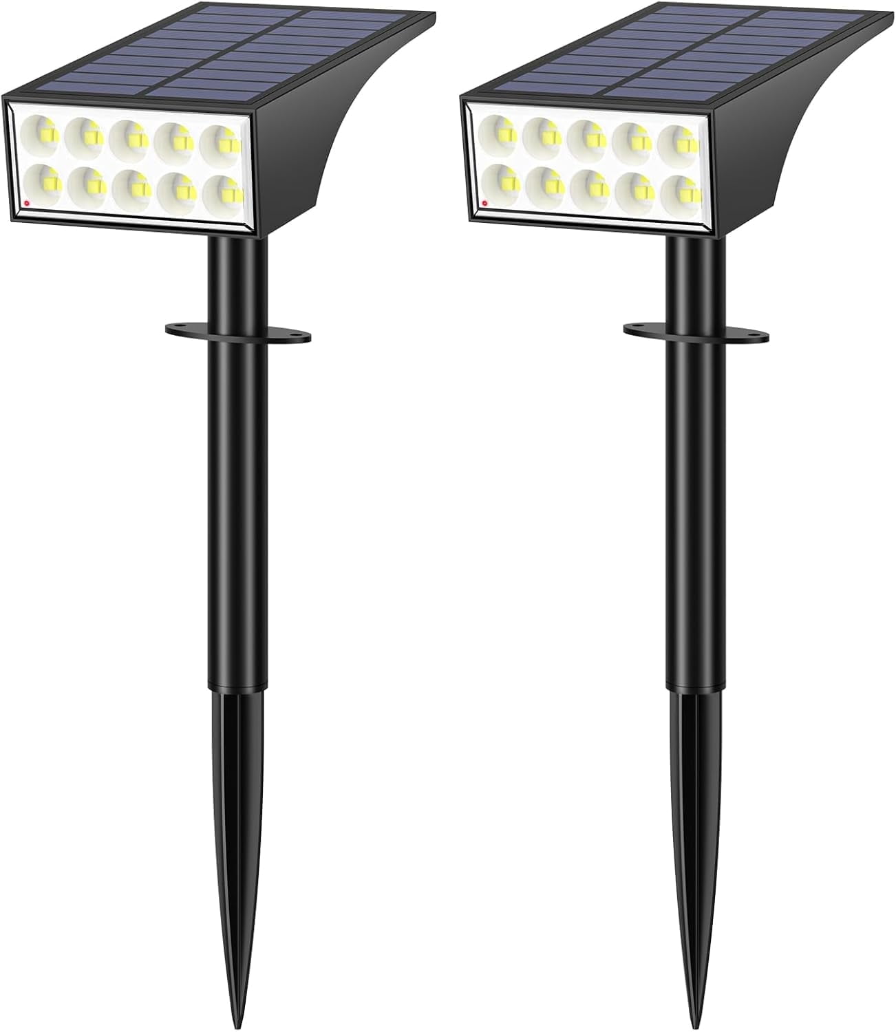 Solar Lights Outdoor, 2 pack, 4 Modes Auto On/Off, Waterproof LED Solar ...