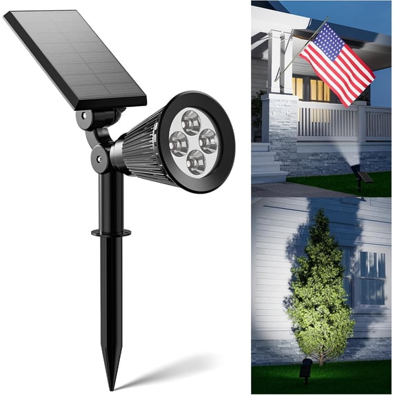 Solar Spot Lights Outdoor Waterproof for Flag, Palm Tree, Pole, Sign ...