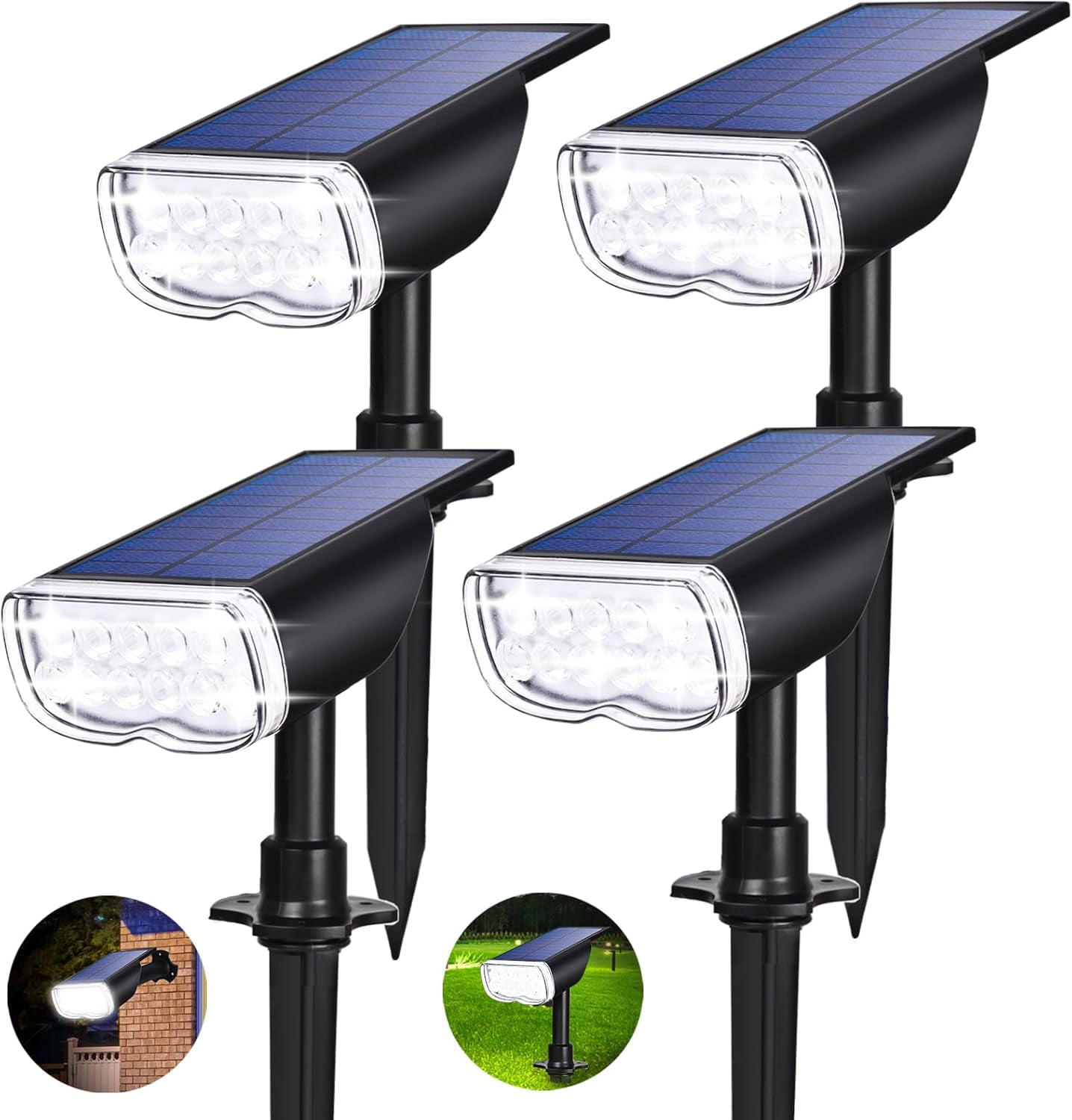 Solar Spot Lights Outdoor Waterproof Landscape Spotlights Dusk to Dawn ...