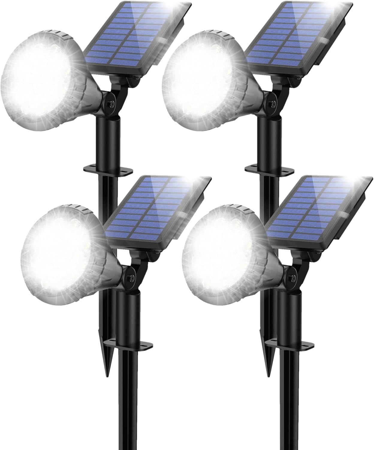 Solar Spot Lights for Outside, 21 LED Outdoor Solar Lights for Yard, 4 ...