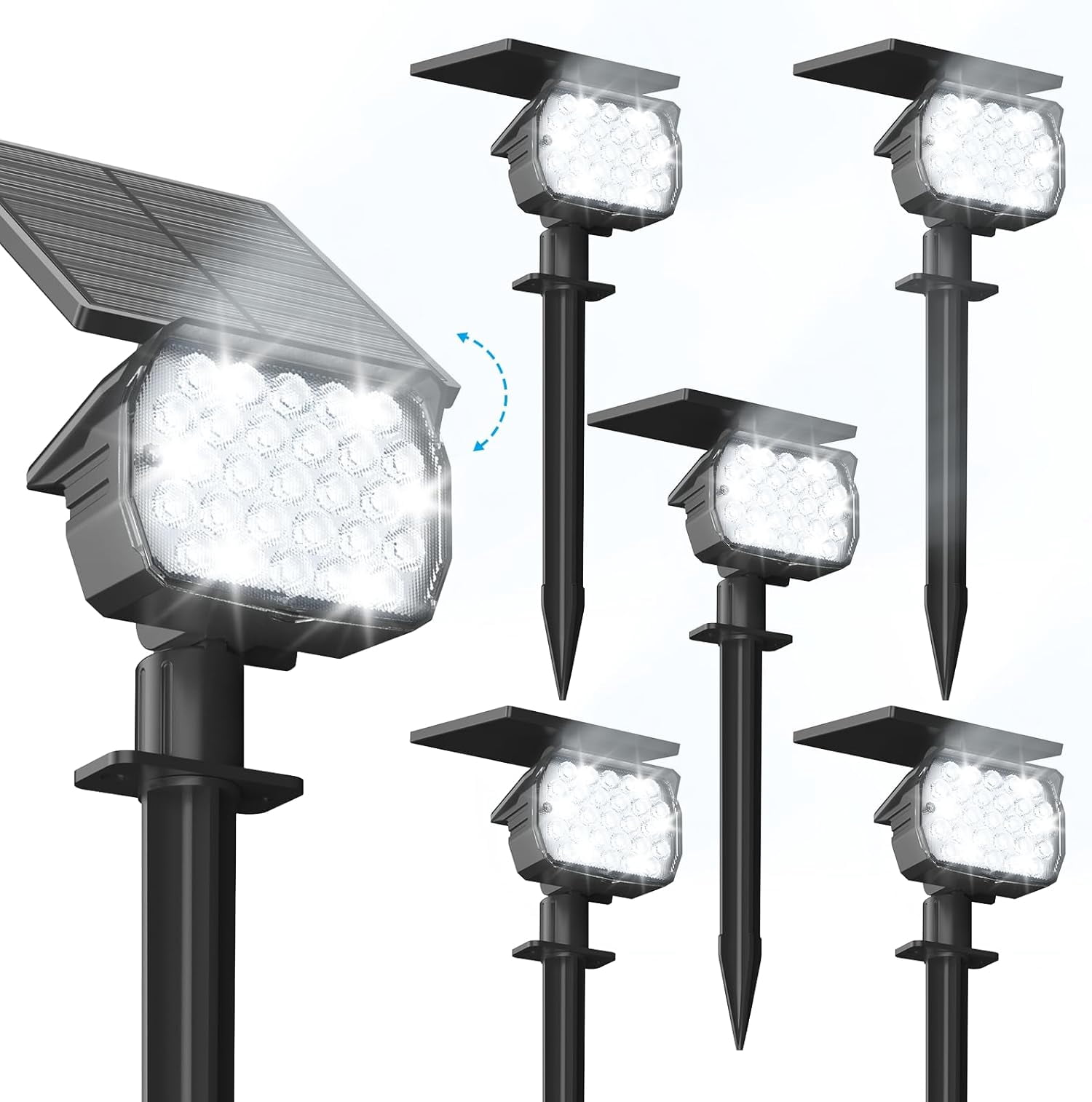 Solar Spotlight Outdoor, IP67 Solar Landscape Spot Lights,Uplights for ...