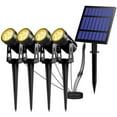 Solar Spotlights, 4-in-1 Landscape Spot Lights Outdoor Waterproof Auto ...