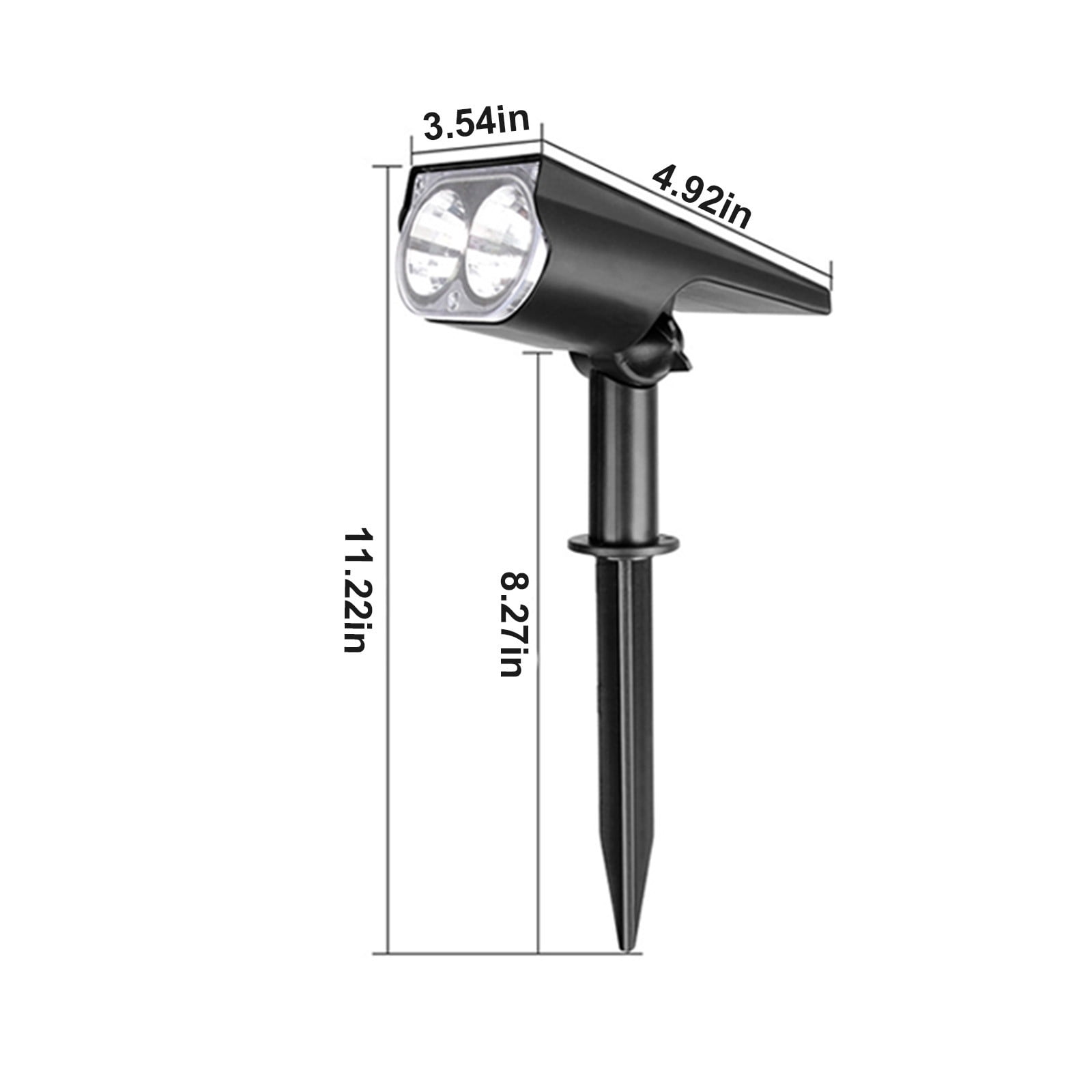 Solar Spotlights Dual Led Solar Spotlights 2-In-1 Wall Stake Lights ...