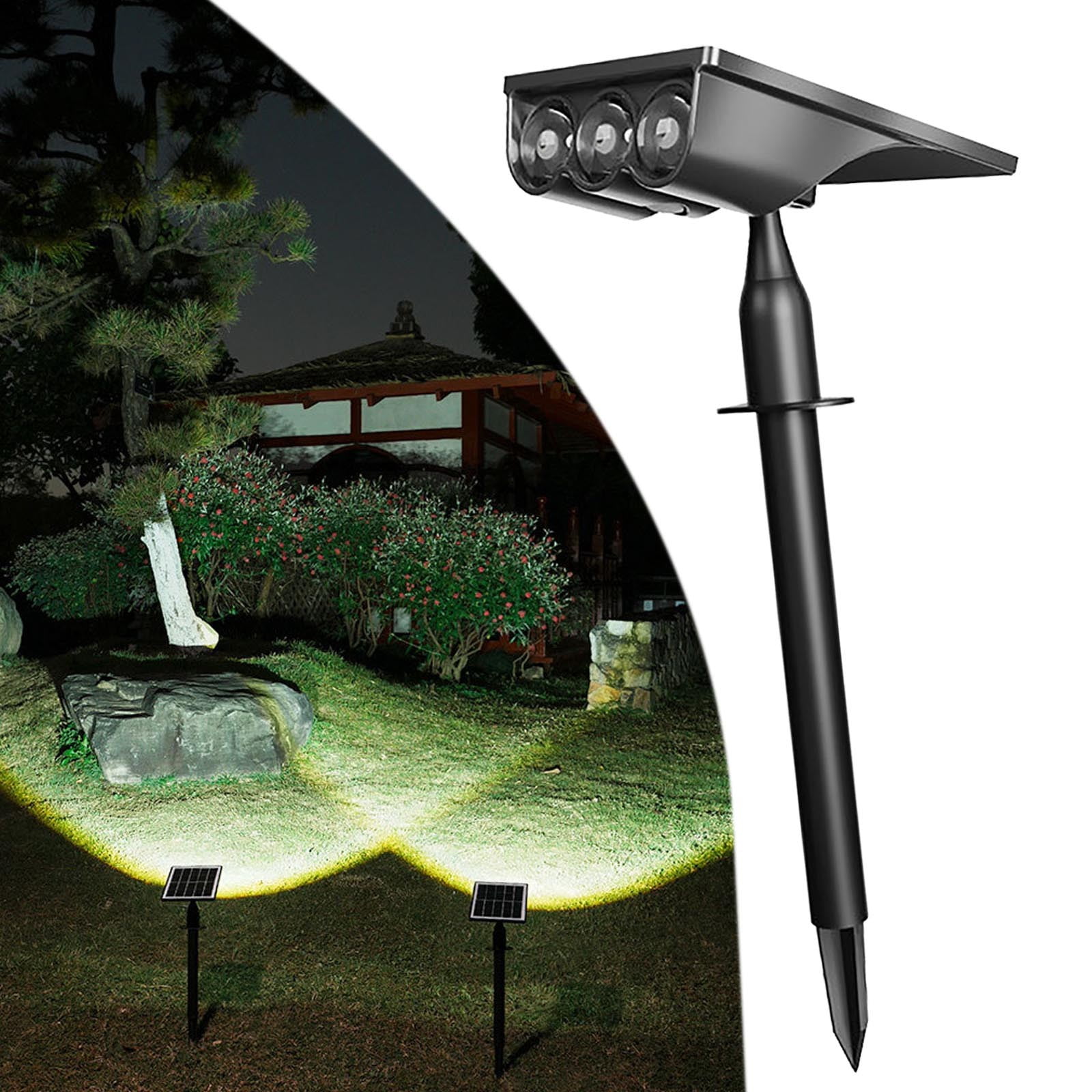 Solar Spotlights Outdoor -use Courtyard Garden Integrated Lights Layout ...