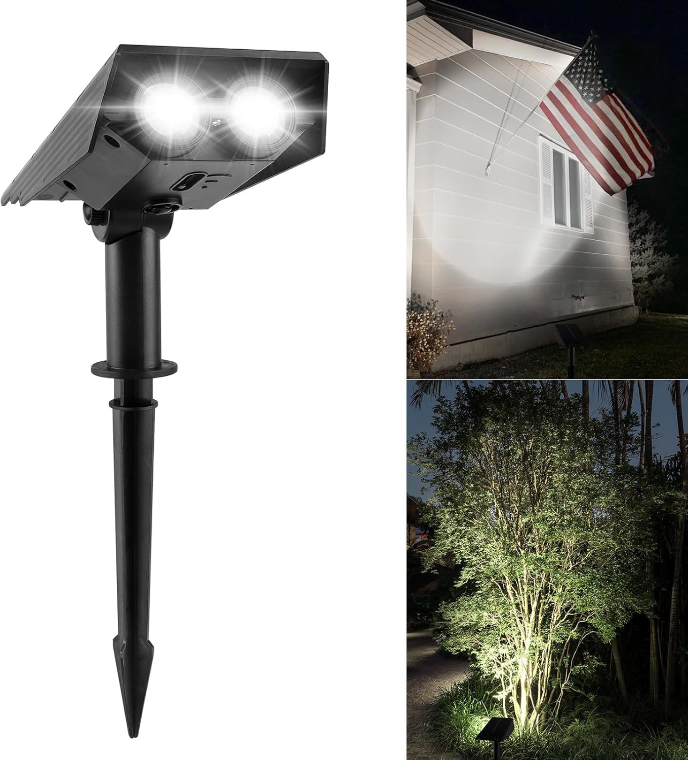 Solar Spotlights, Solar Powered Sunset Projector Lights, 2 Lighting ...