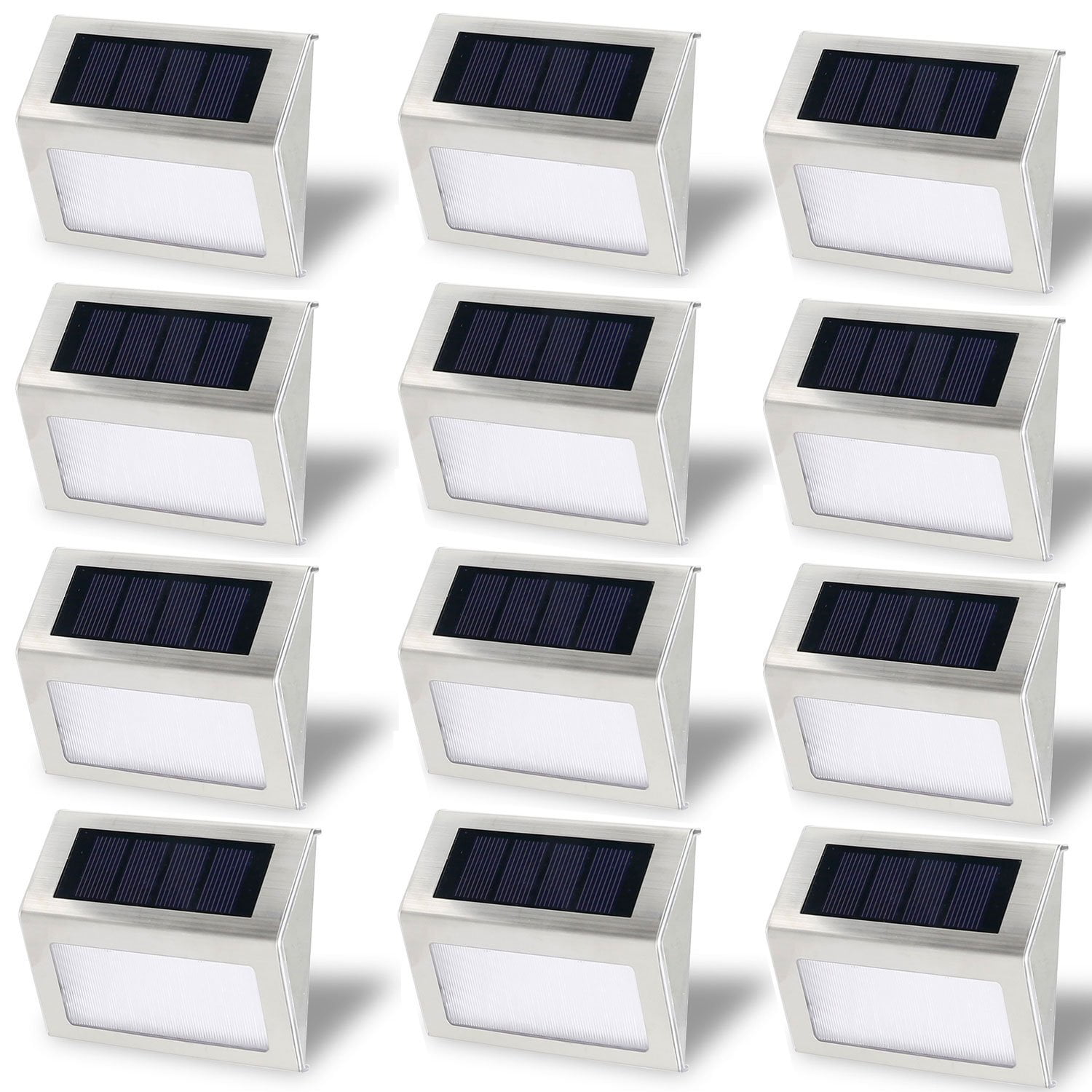 Solar Stair Light, EpicGadget Waterproof Outdoor LED Step Lighting 3 ...