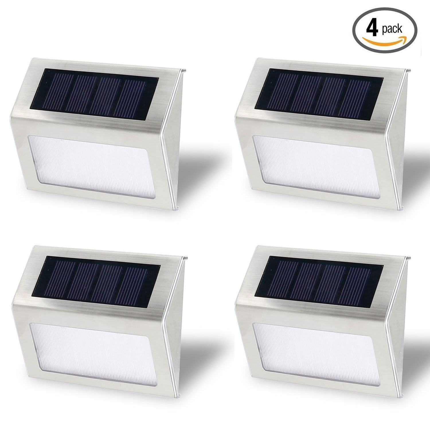 Solar Stair Light, EpicGadget Waterproof Outdoor LED Step Lighting 3 ...