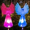 LED Angel Solar Lights - 2 Pack, Outdoor Christmas Decor, Waterproof ...