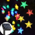 Solar Star String Lights- 6M 30LED Star Garden Lights Star Fairy Lights ...