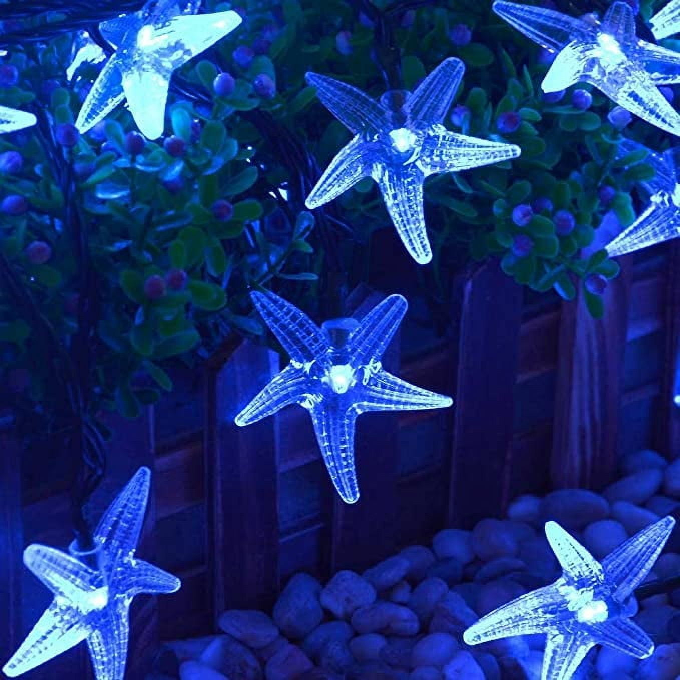 Solar Starfish String Lights, Waterproof 23FT 50LED Starfish Solar ...
