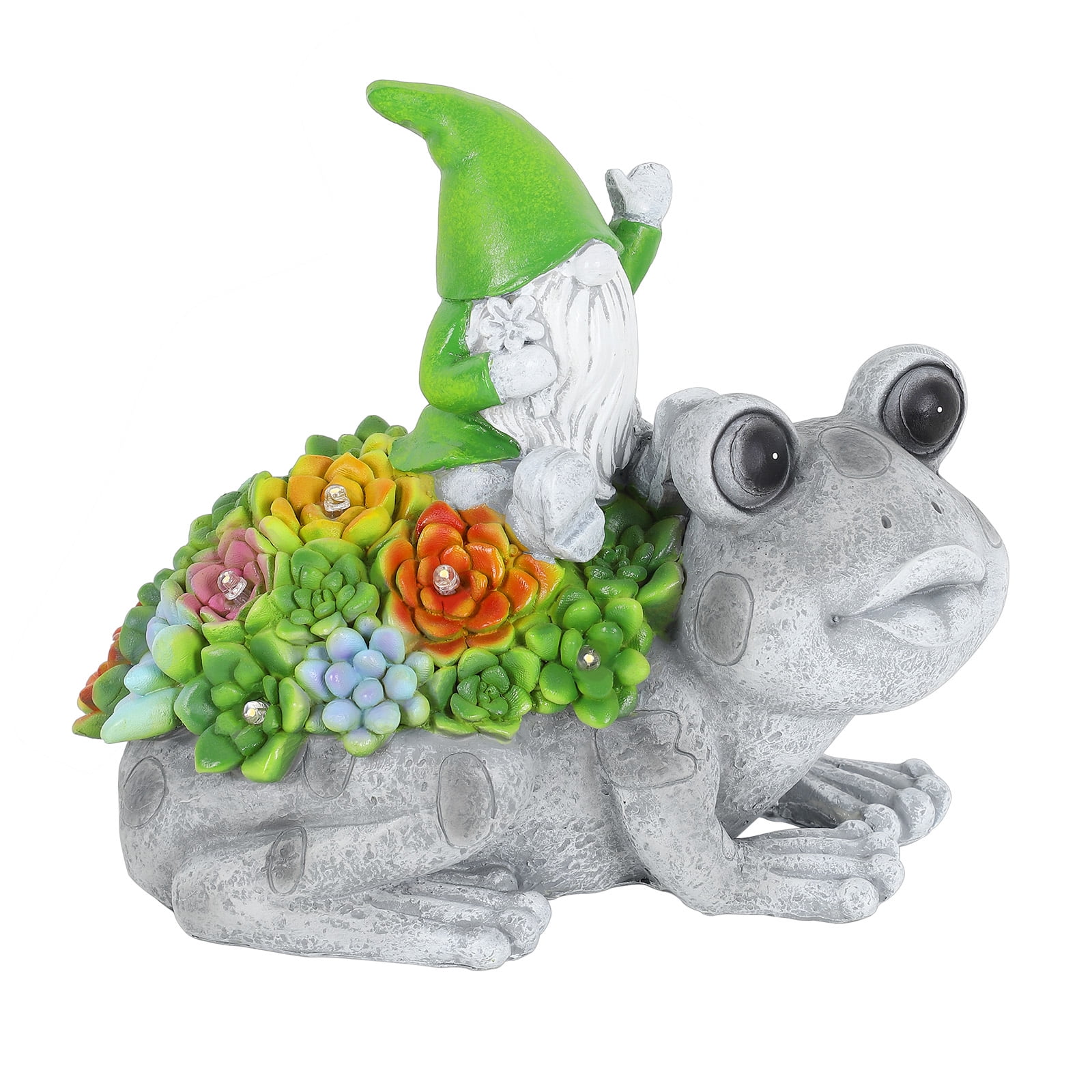 Solar Statue Lamp,Frog Genie Resin Ornament Lamp,Garden,Lawn,Patio ...
