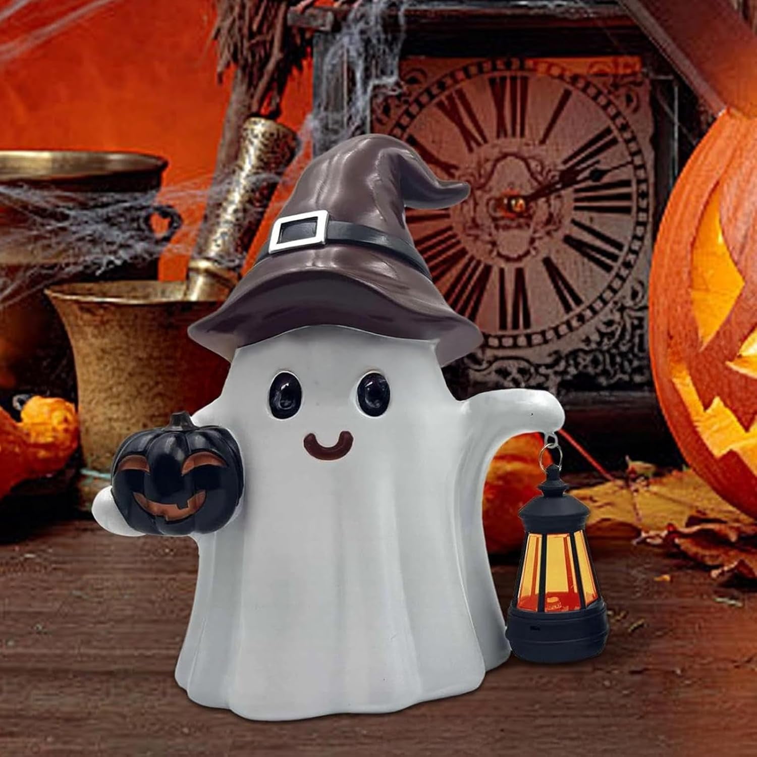 Solar Statue | Outdoor Solar Statues - Waterproof Ghost Pumpkin Cute ...