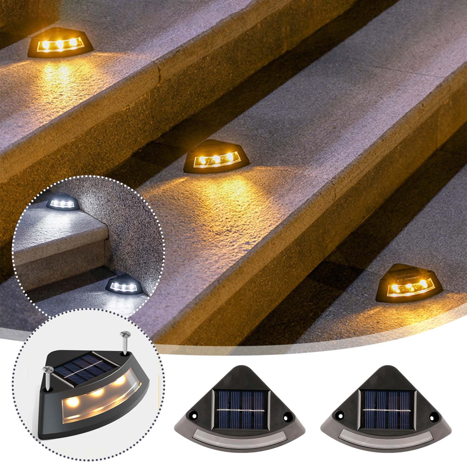 Solar Step Light Outdoor | LED Courtyard Stair Pathway Decor | Solar ...