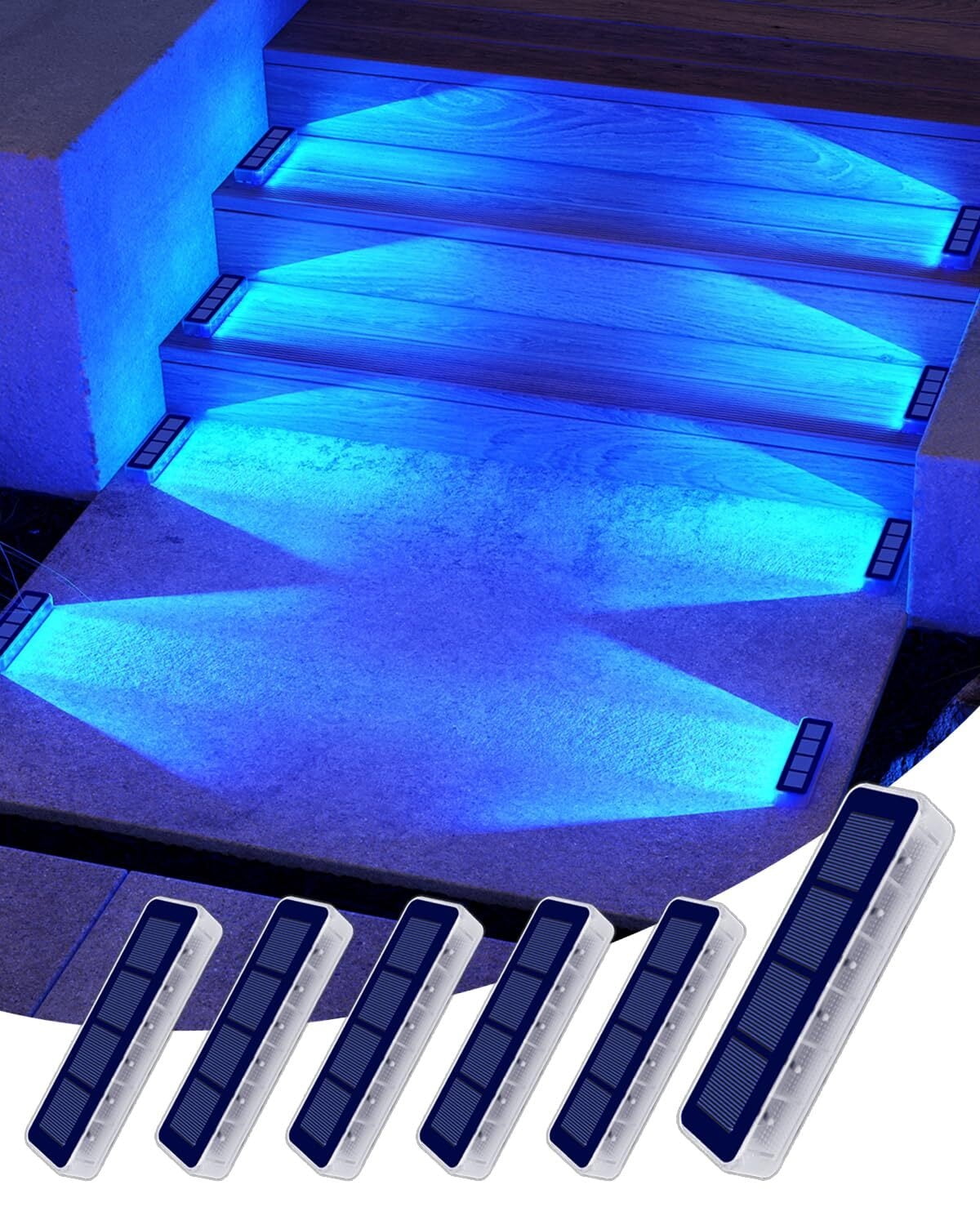 Solar Step Lights for Outside,8 Pack Solar Stair Lights Outdoor ...