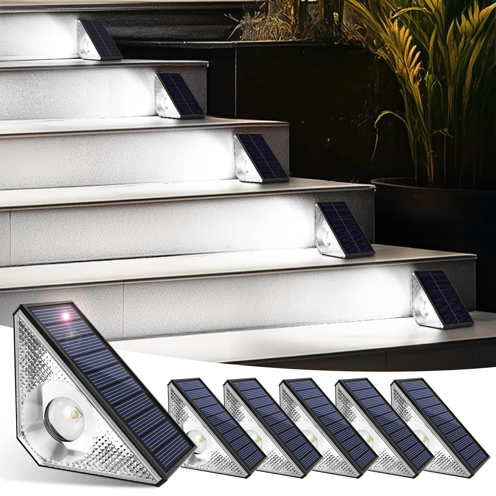 Solar Step Lights for Outside,Step Lights Outdoor Solar Powered ...