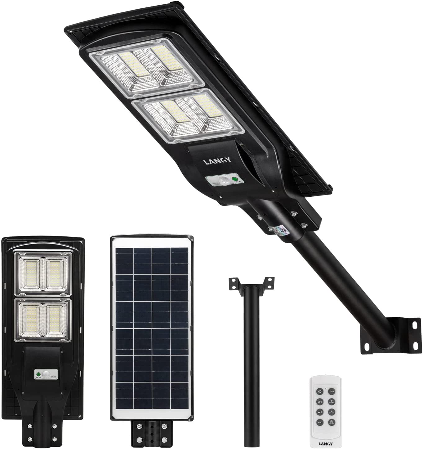 Solar Street Light 12000 Lumens,240PCS LED, 18000 mAH Battery, High ...