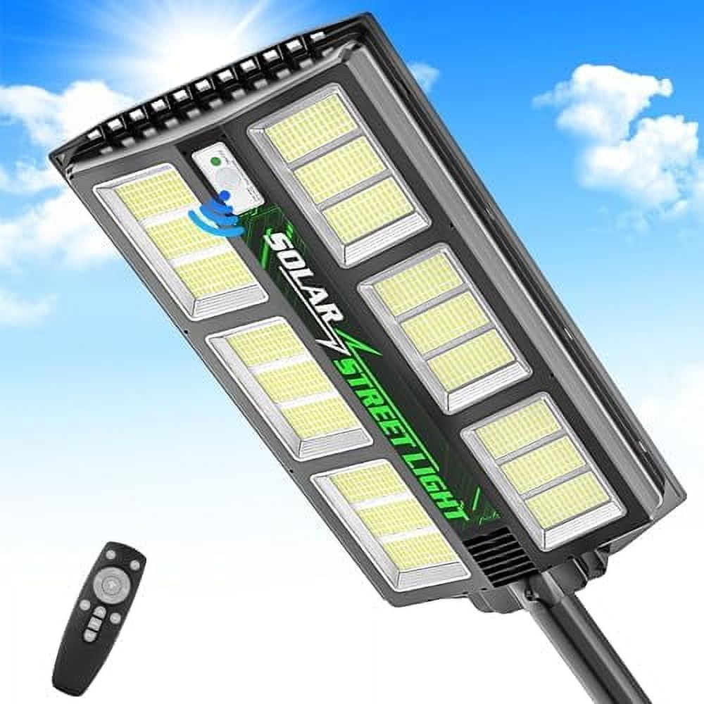 Solar Street Light 1200W - 6500K LED Solar Power Street Lights with ...