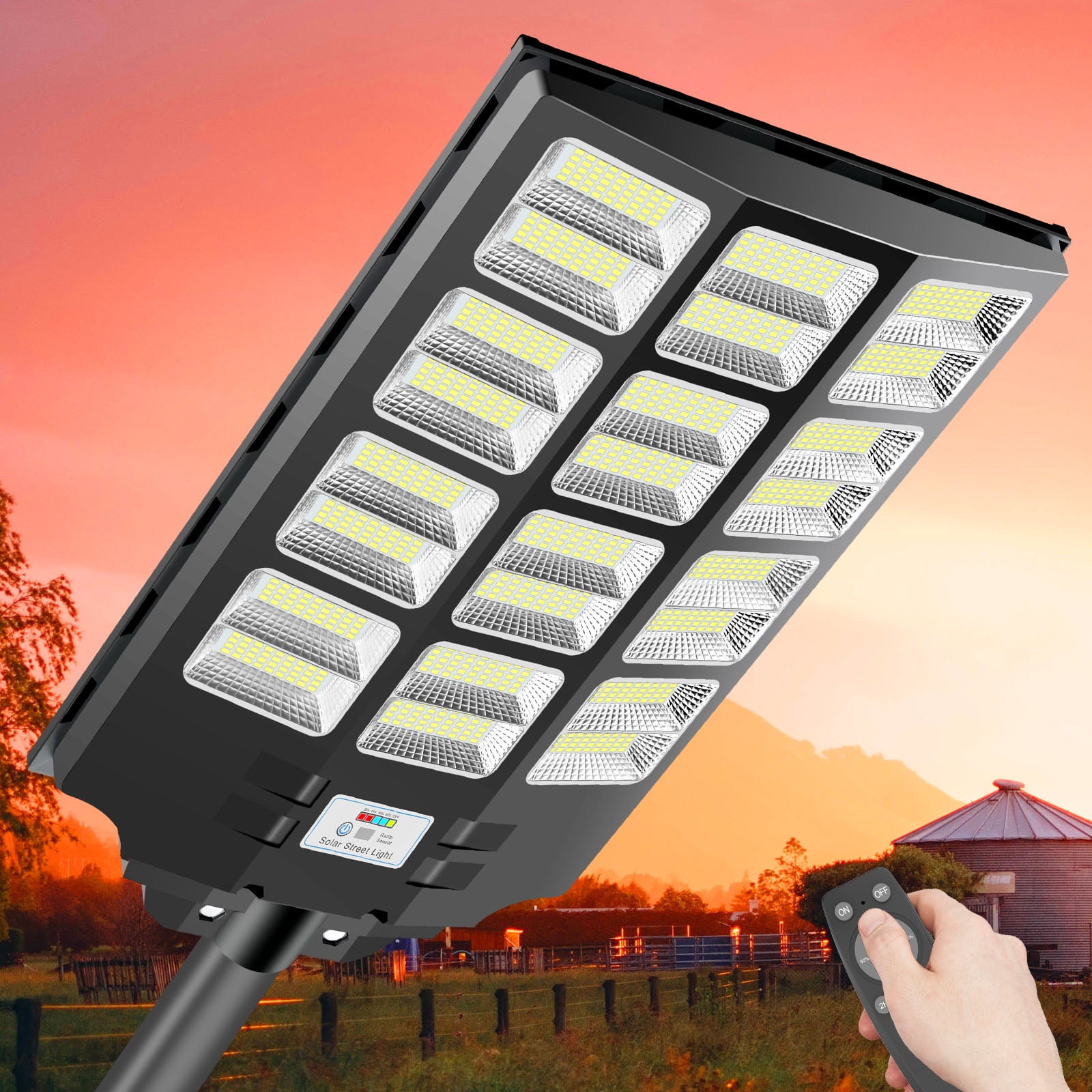 Hyper Tough 1000 Lumen Motion Sensor Solar Street Light - Walmart.com