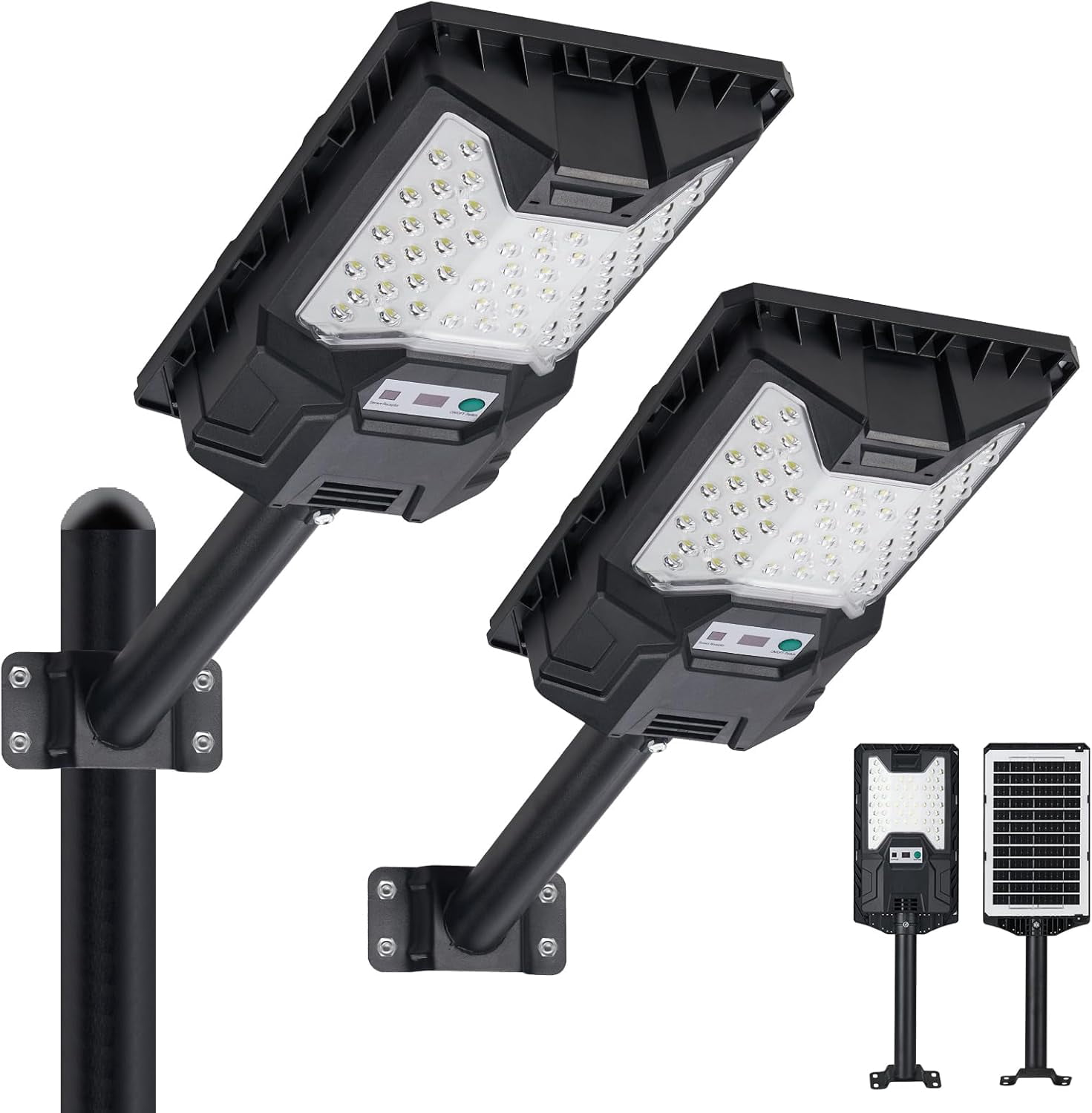 Solar Street Light Outdoor, 20000LM 6500K Waterproof Motion Seor LED ...