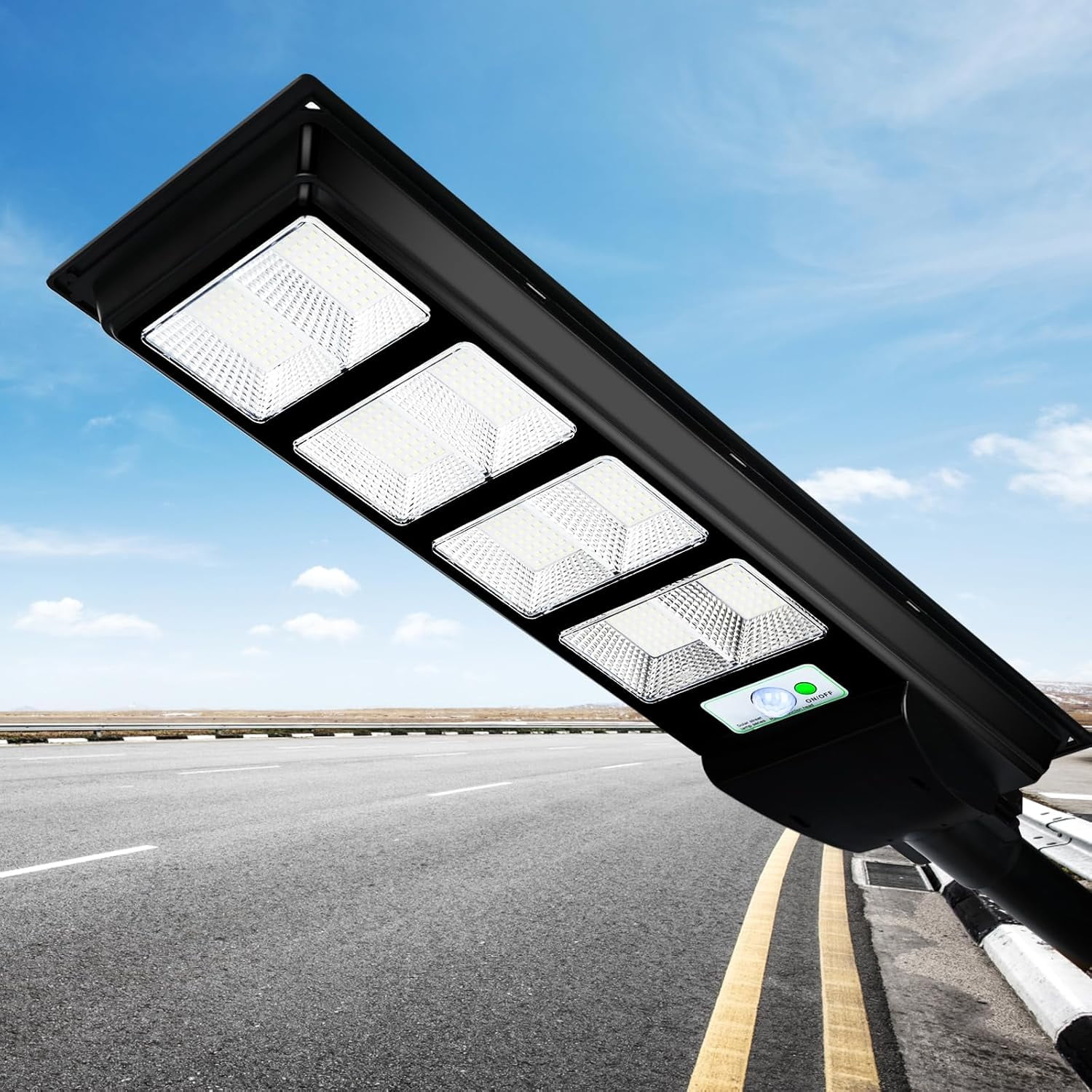 Solar Street Light Outdoor 800W, 6500K 10000ML, Street Flood Light ...