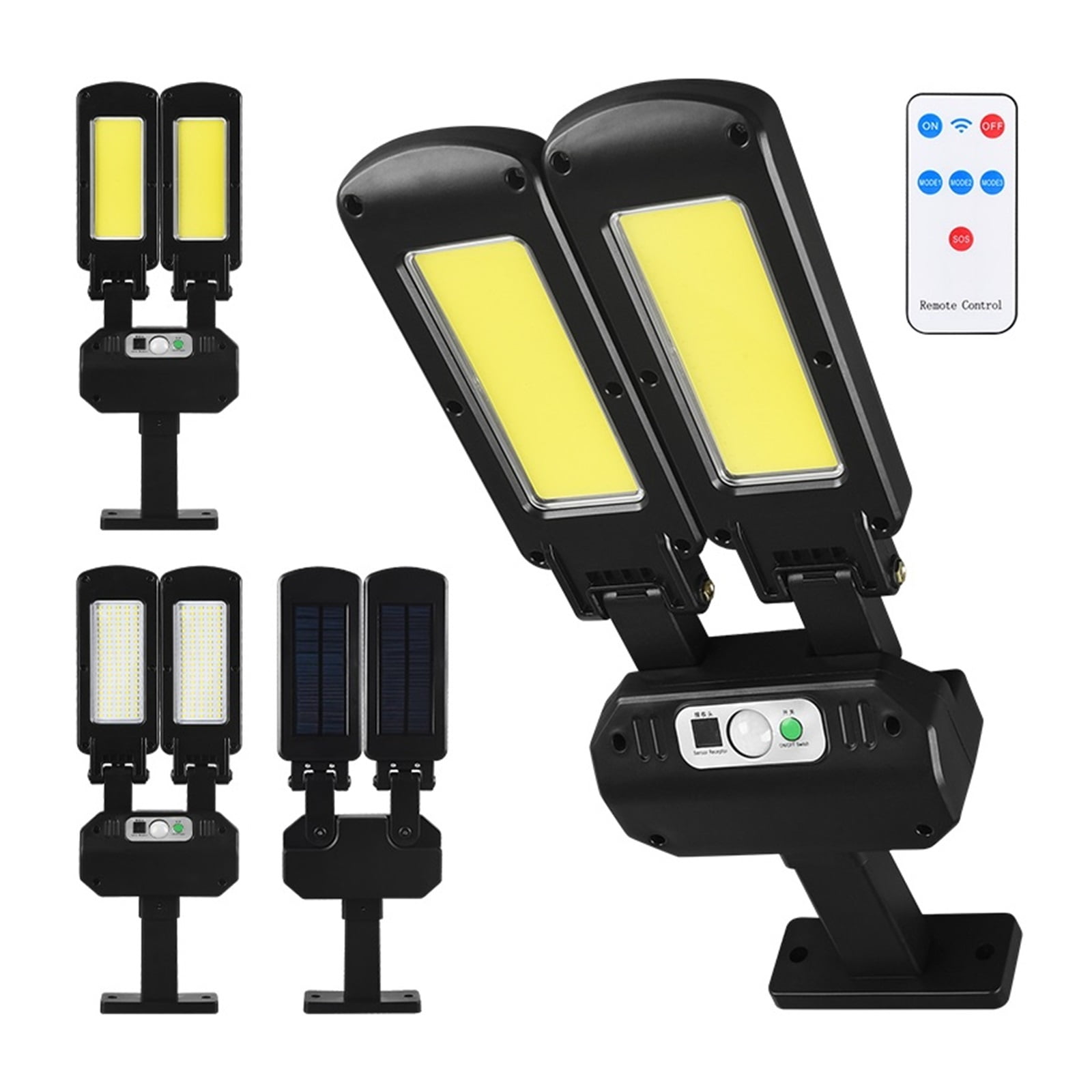 Solar Street Light Outdoor Wall Lamp With 3 Modes Waterproof PIR Motion ...