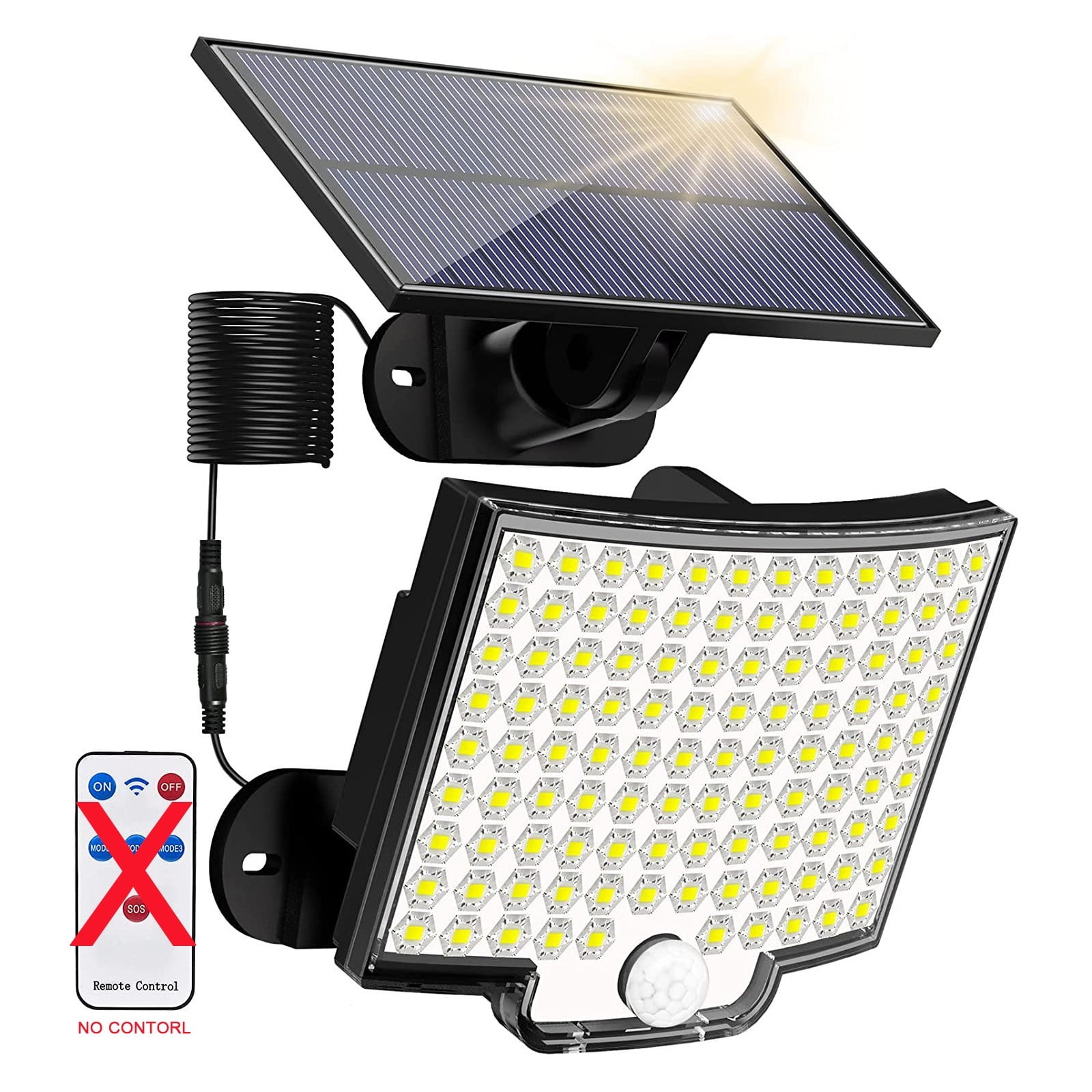 Solar Street Lights Outdoor 106 LED Super Bright Motion Sensor Solar ...