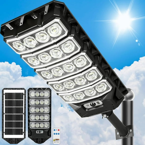 2pc Solar Flood Lights Outdoor, IP65 Waterproof Solar Street Lights ...