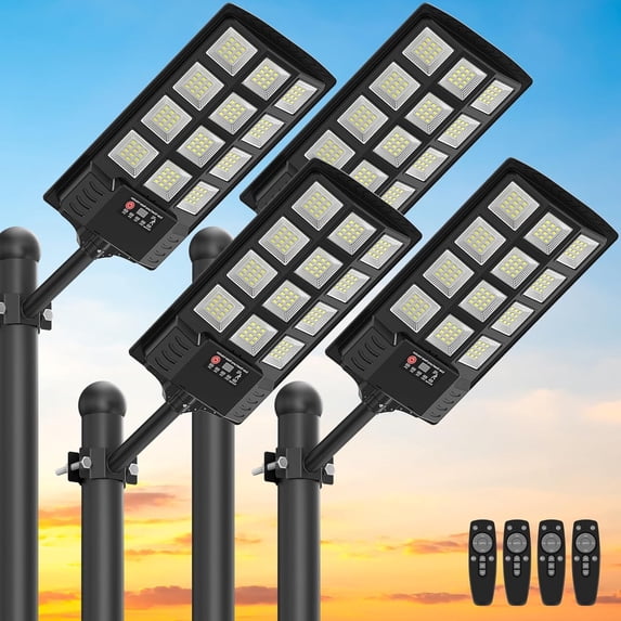 Solar Street Lights Outdoor ,52000LM 320? Wide Angle Solar Flood Light ...