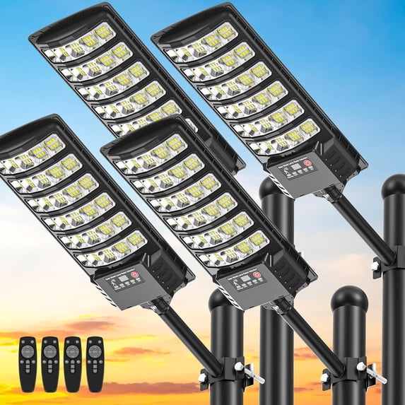 Solar Street Lights Outdoor ,55000LM 320?Wide Angle Flood light, LED ...