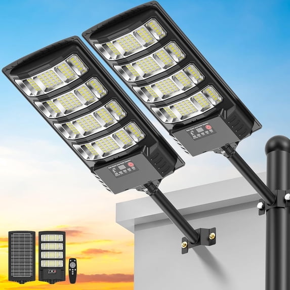 Solar Street Lights Outdoor ,56000LM 320? Angle Flood light, 5730 Solar ...
