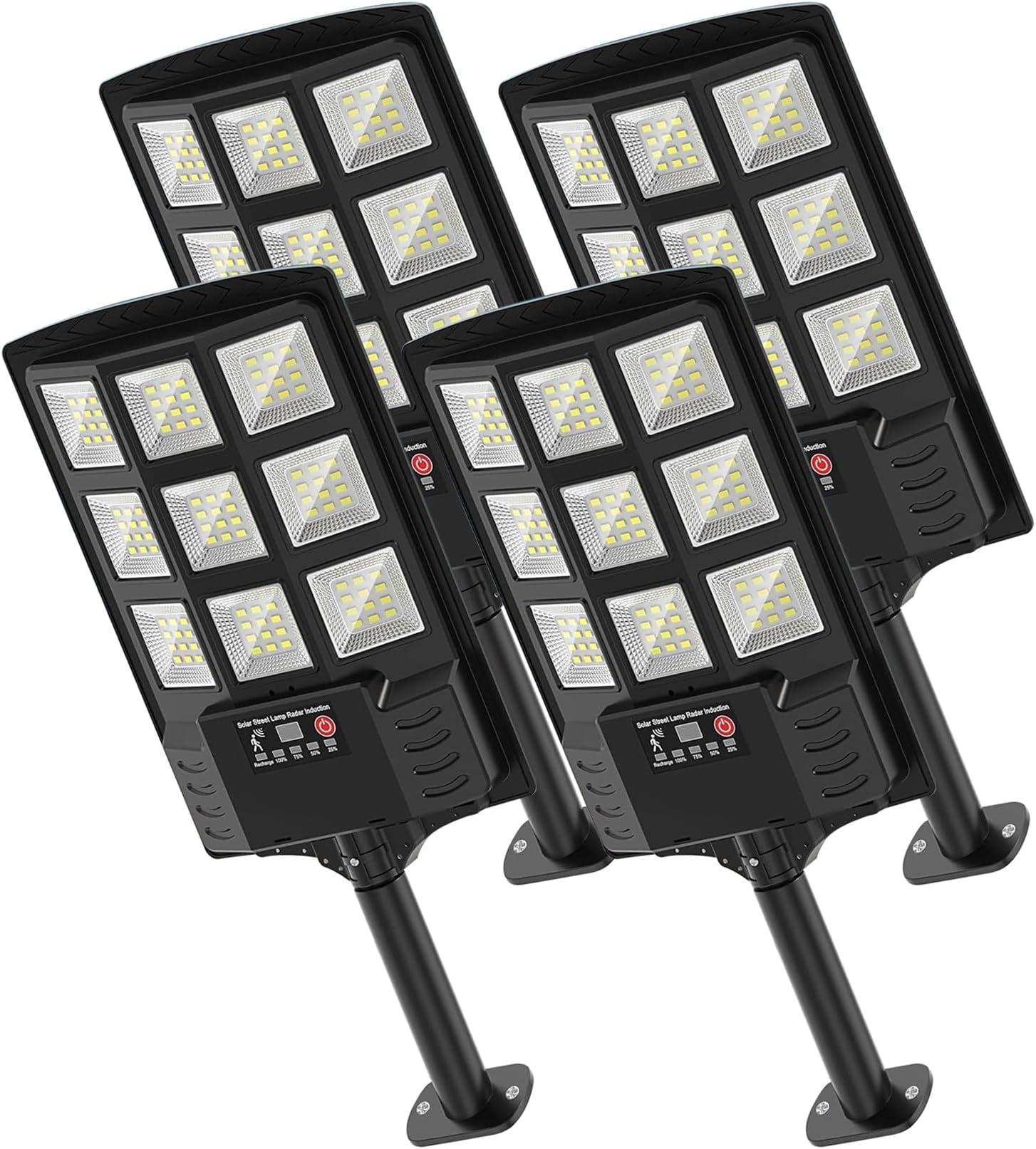 Solar Street Lights Outdoor ,6500K Solar Lights Outdoor 12000LM LED ...