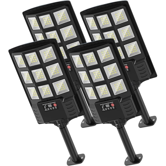 Solar Street Lights Outdoor ,6500K Solar Lights Outdoor 12000LM LED ...