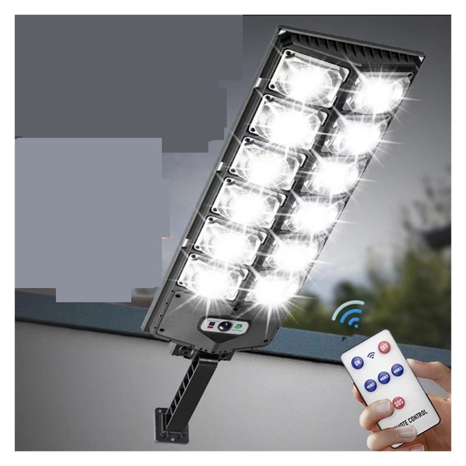 Solar Street Lights Outdoor Solar Flood Light With 3 Light Mode Remote ...