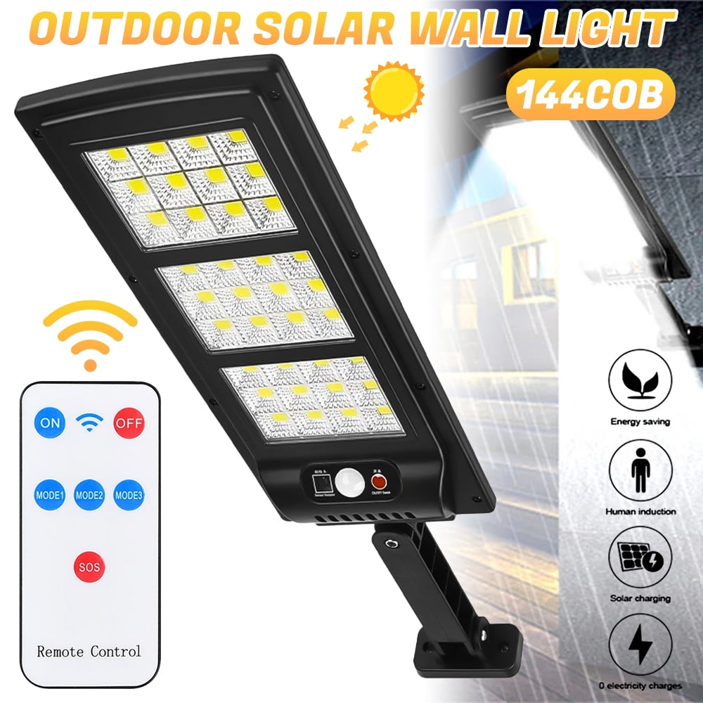 Solar Street Lights Outdoor Waterproof,DFITO 144 COB Solar Parking Lot ...