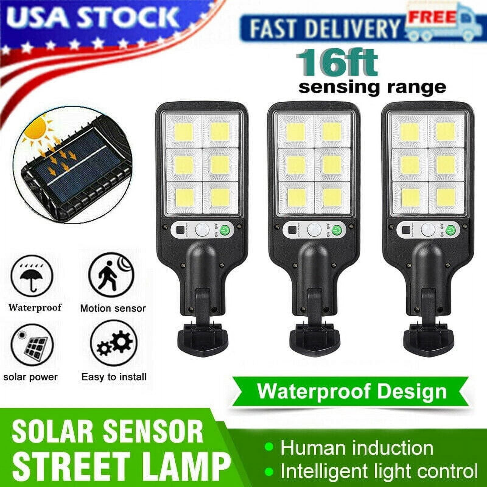 Solar Street Lights Outdoor Waterproof, IP65 Solar Powered Street ...